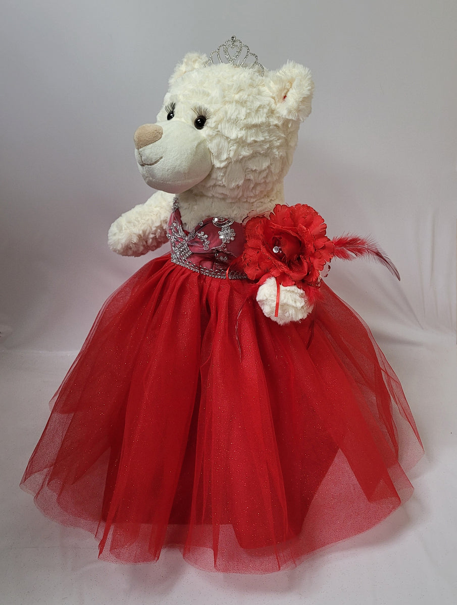 20" Sweet 16 White Bear With Embroidery "Sweet 16" - B16631A-14 Red ...