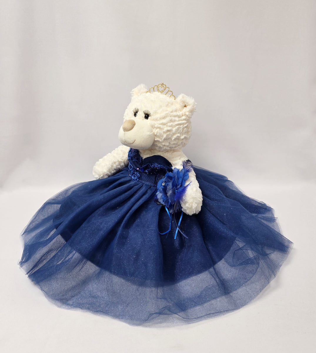 20" White Bear - B16631N-16 Navy Blue – Kinnex Dolls