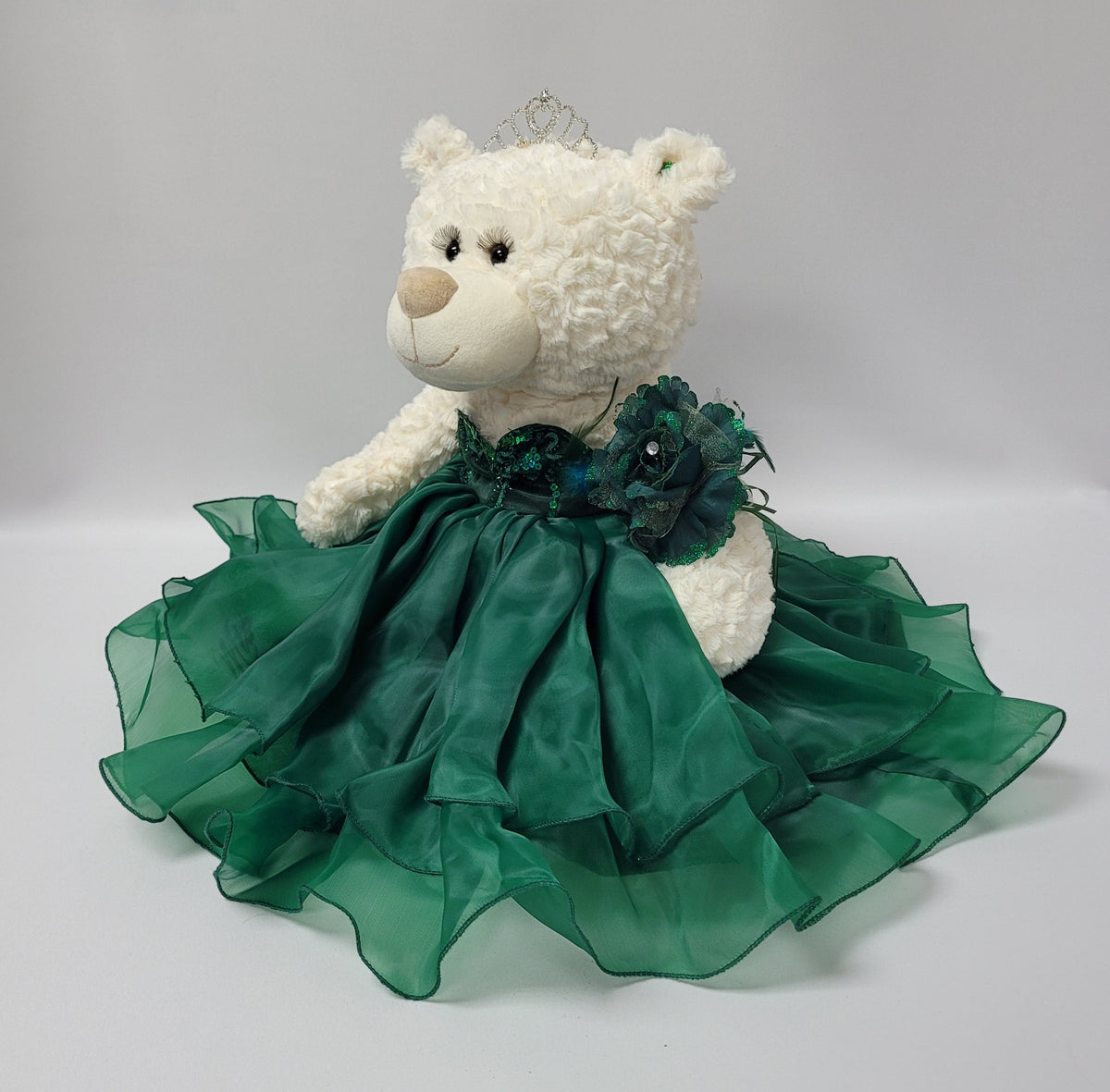 20" Quince White Bear With Embroidery "Mis 15 Anos" - B16831-33 Emeral ...