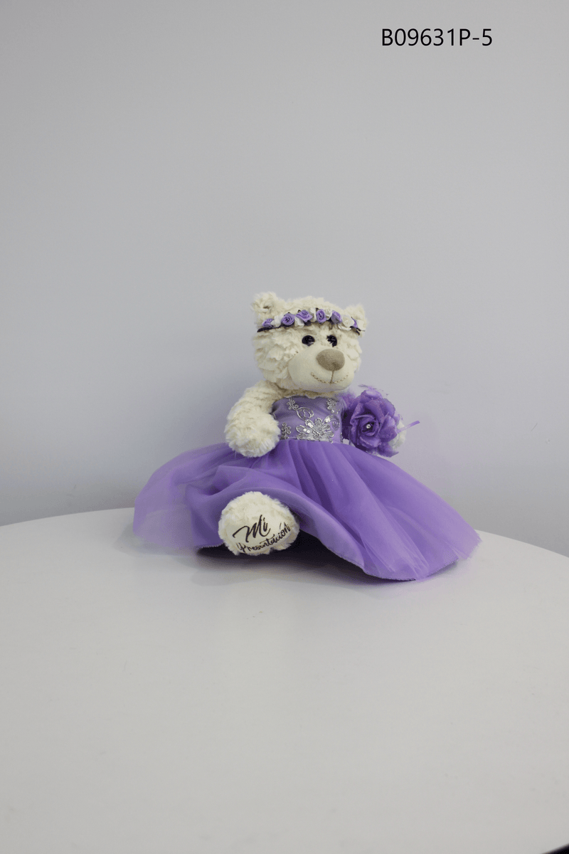 Wholesale 9" Quince Bear - B09631P-5 Lavender – Kinnex Dolls