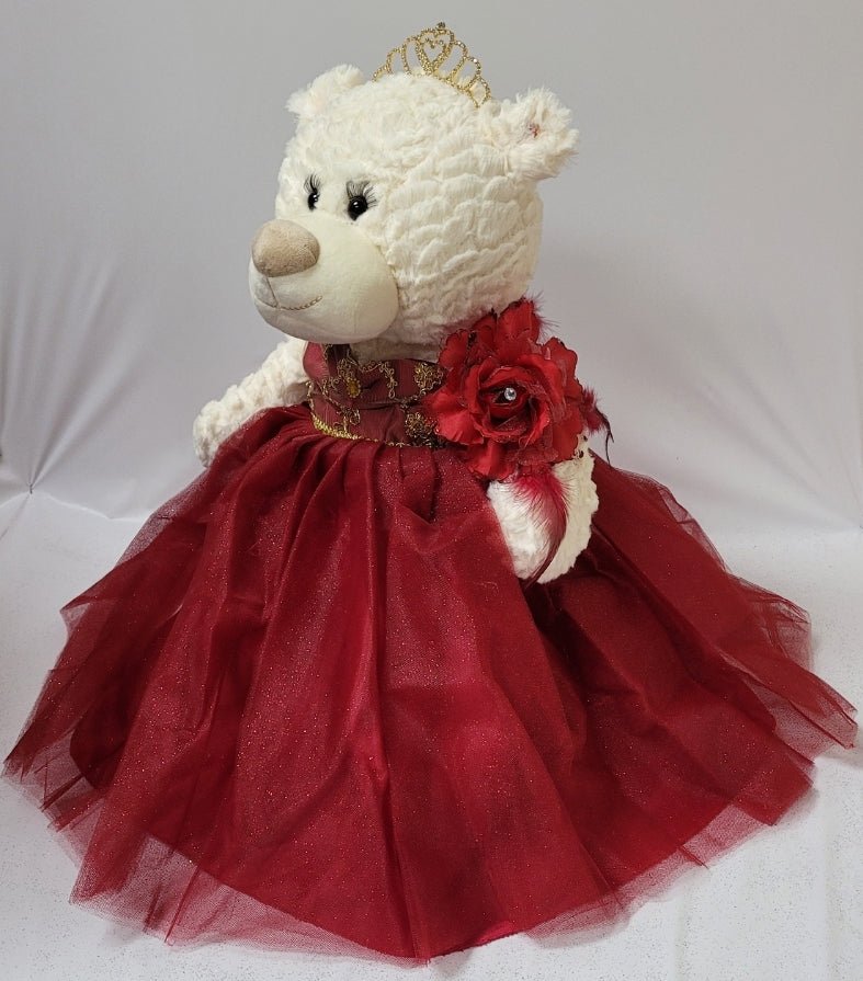20" Quince Bear - B16631-7G Burgundy – Kinnex Dolls