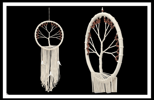 Tree Of Life Dream Catcher Brown Beads DC16334 – Kinnex Dolls